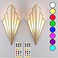 Modern style wall light set of two,Battery operated wall sconces with ...