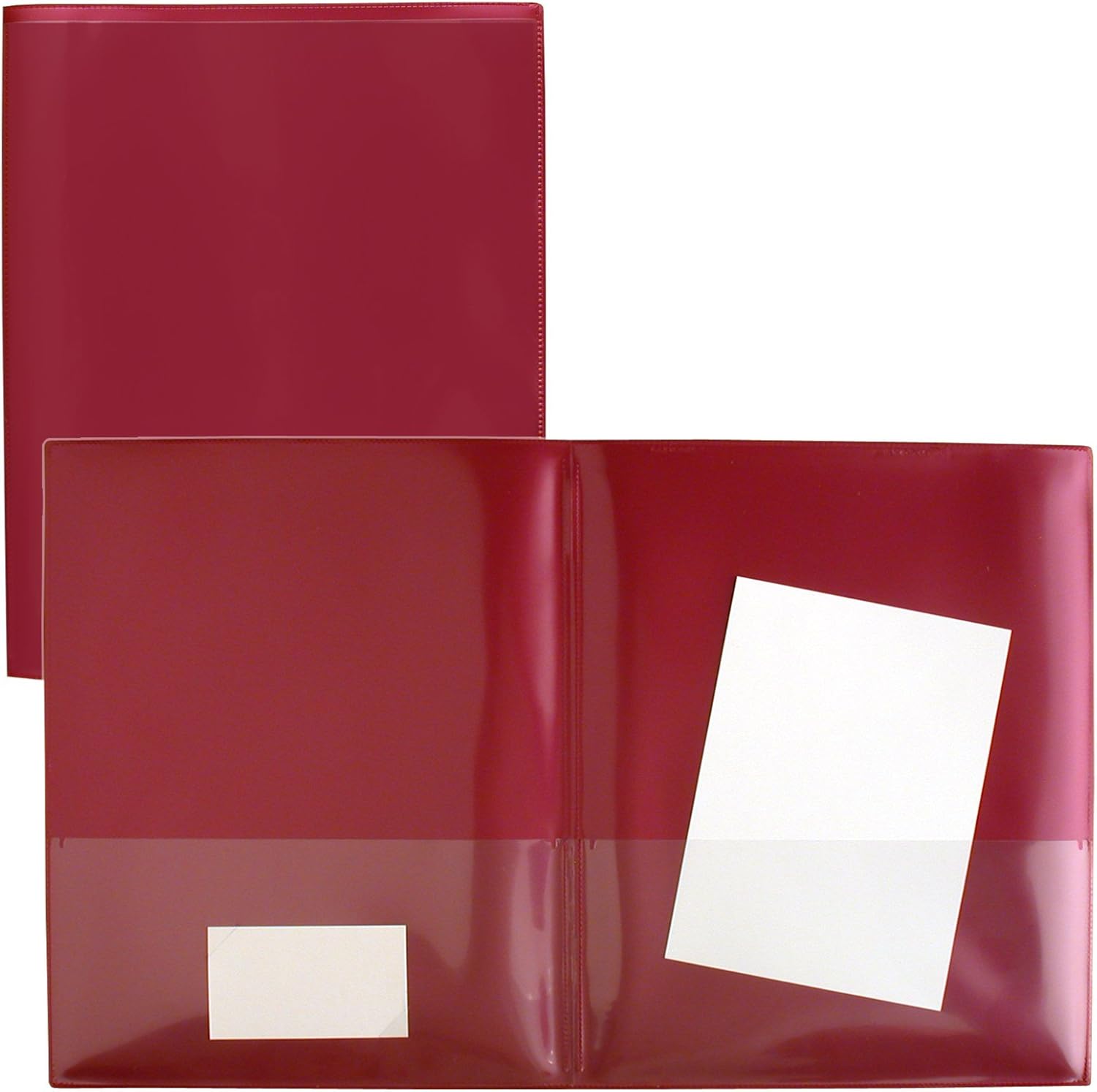 Amazon.com: StoreSMART Metallic Maroon Plastic Archival Folders 5-Pack ...
