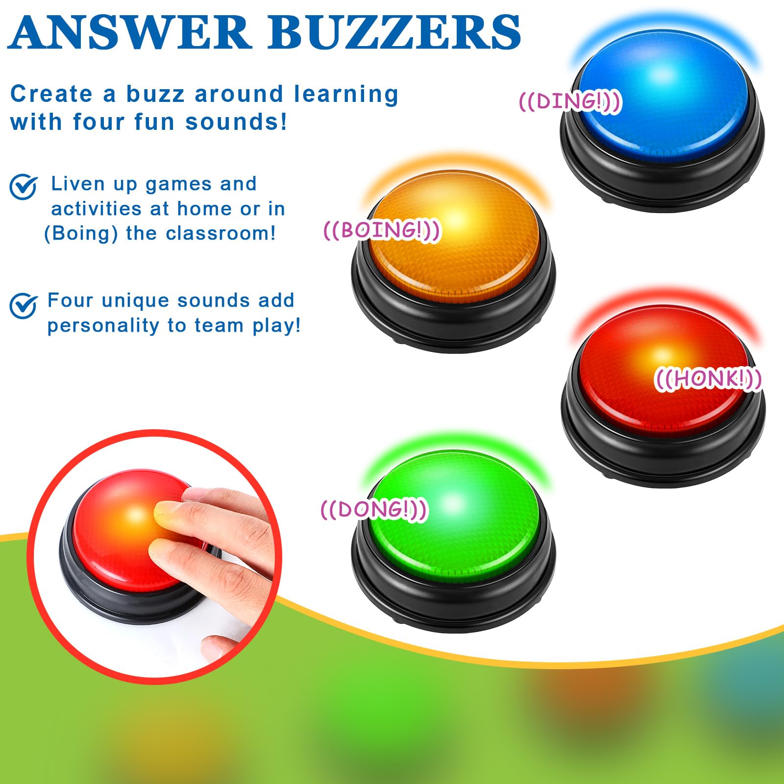 Mua Deekin 16 Pcs Sounds Buzzers Bulk for Classroom Assorted Colored ...