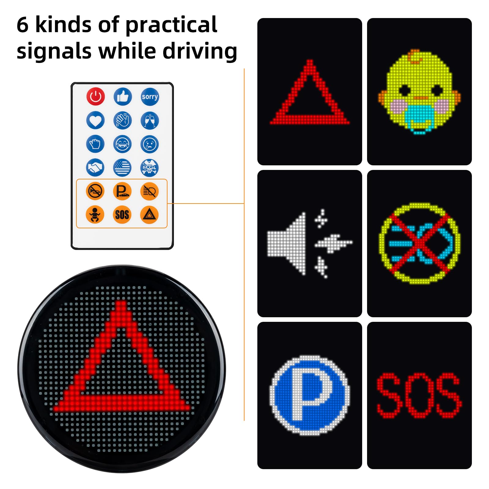 Mua Gelrova LED Car Sign Finger Light with Remote, 17 Fun and Usable ...