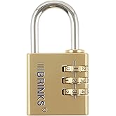 BRINKS - 30mm Solid Brass 4-Dial Resettable Padlock - Chrome Plated ...