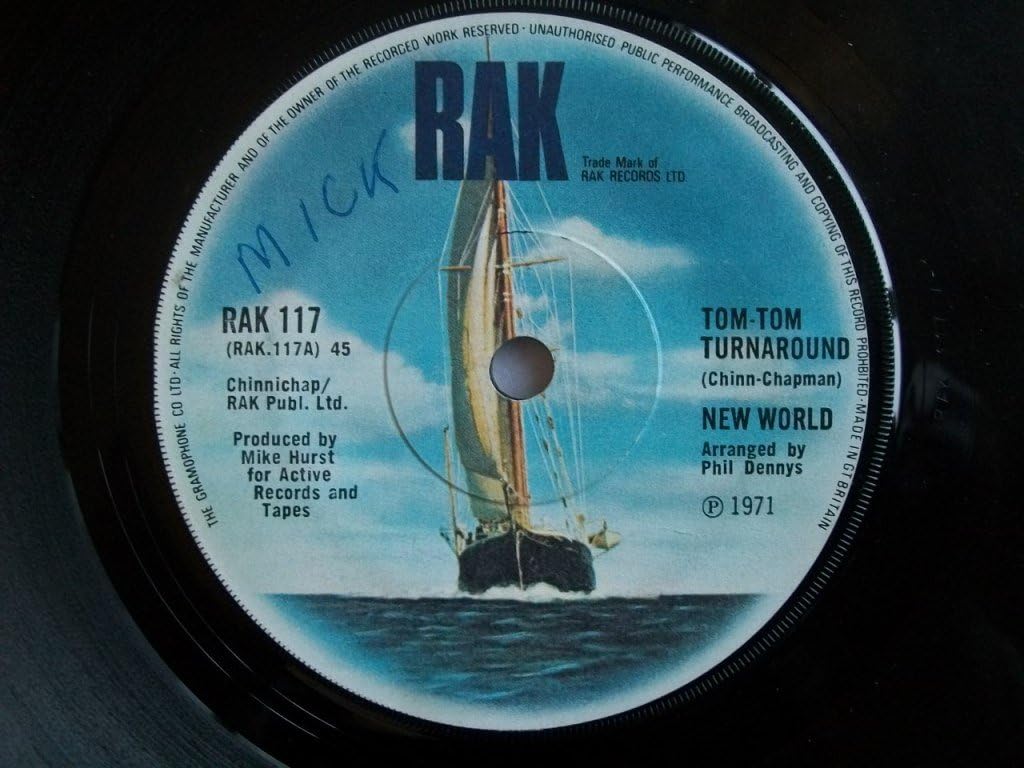 NEW WORLD Tom-Tom Turnaround 7" 45: Amazon.co.uk: CDs & Vinyl