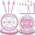 Amazon.com: 96pcs Gym Birthday Party Supplies Bodybuilder Theme Paper ...