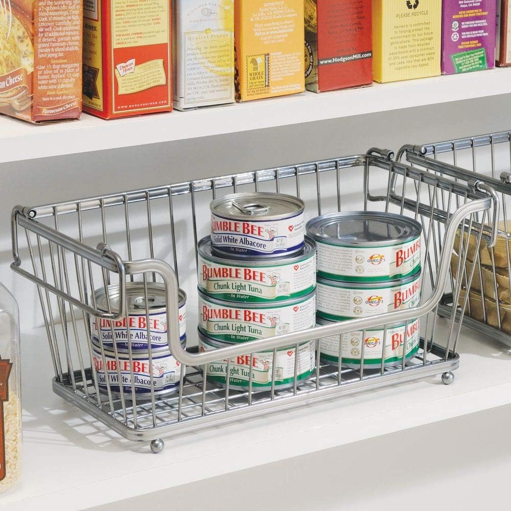 mDesign Wire Basket — Multipurpose Organiser Basket with Adjustable ...