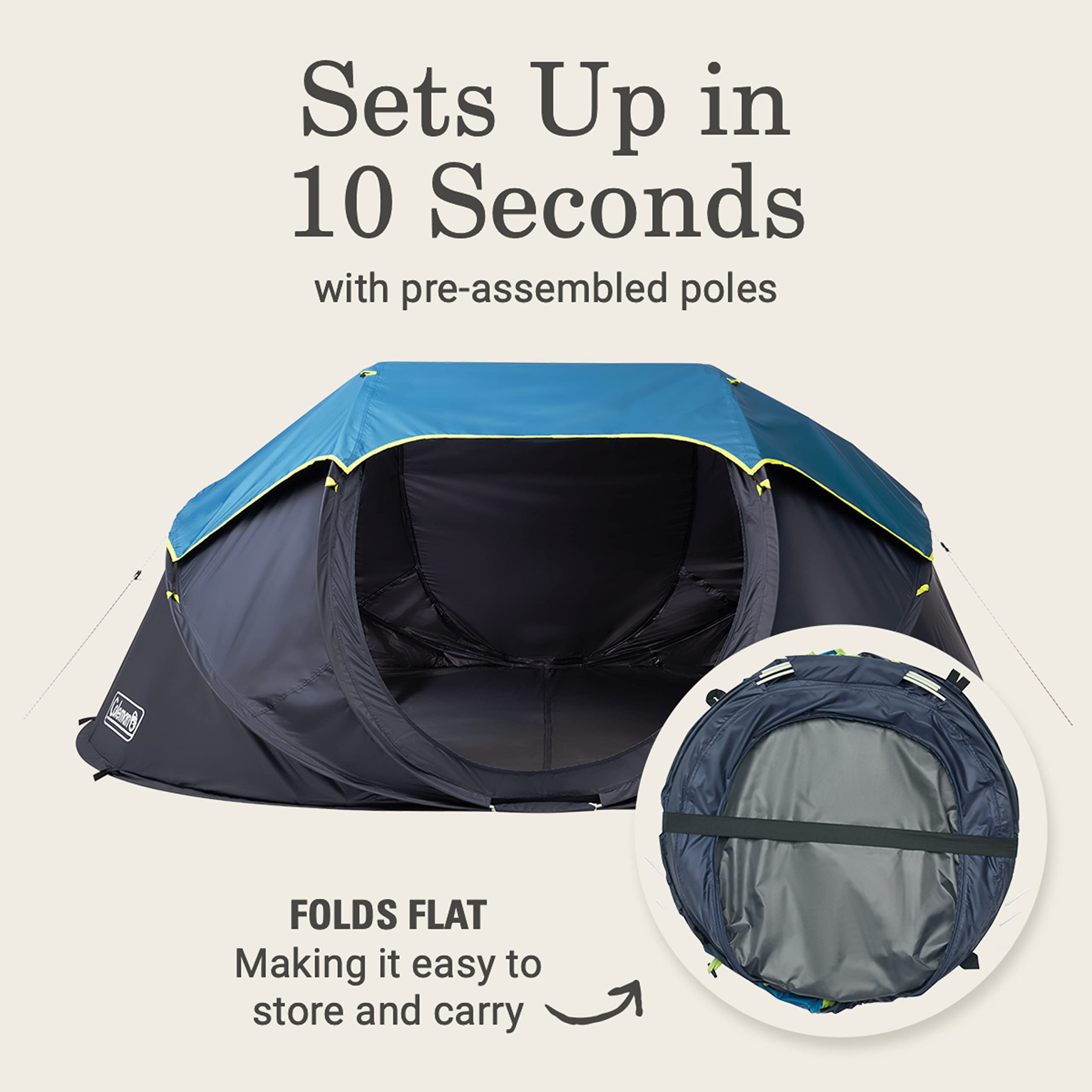 Mua Coleman Pop-Up Camping Tent with Dark Room Technology, 2/4 Person ...