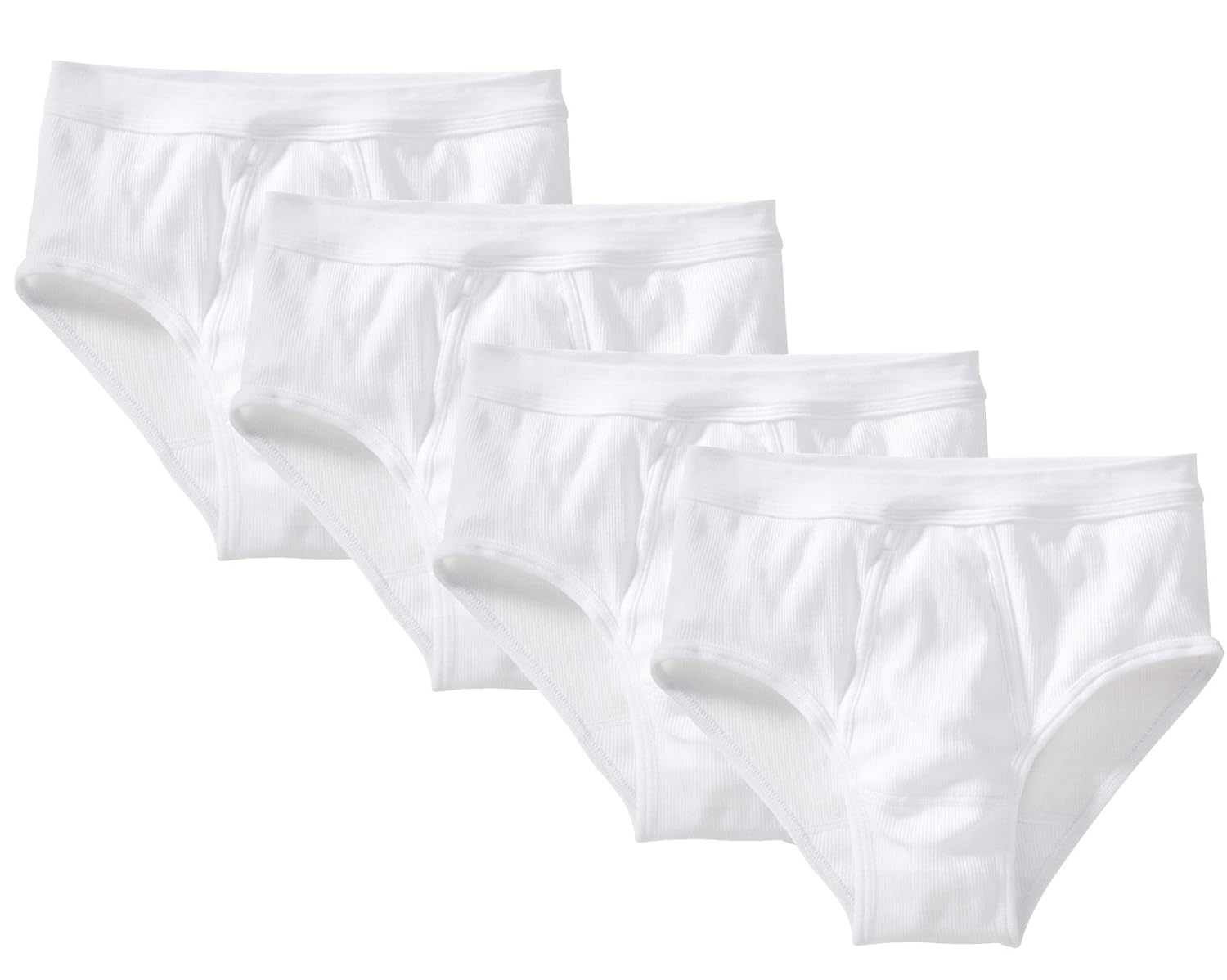 4 Ceceba Mens Briefs keyhole trunk double rib white size XXXL: Amazon ...