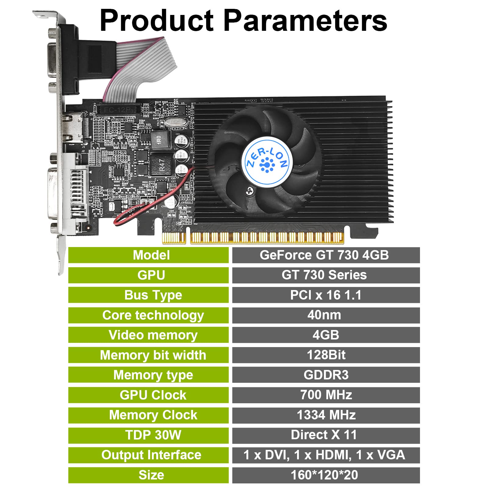 Mua NVIDIA GT 730 Graphics Card, Computer Low Profile GPU, 4GB 128Bit ...