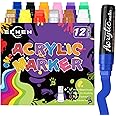 Amazon.com : ECHEN 12 Colors Jumbo Acrylic Paint Markers, 15mm ...