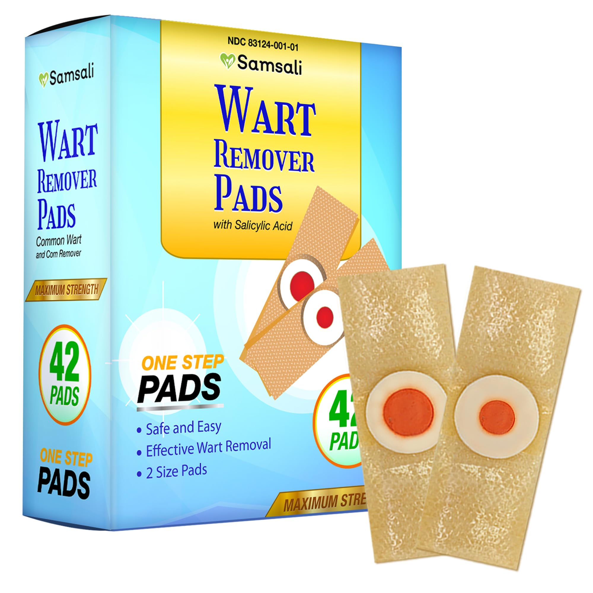 Wart Remover Bandaid 42-Pack: FDA-Registered Formula for Hands Neck ...