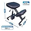 MediChair Kneeling Chair Ergonomic Office Chair Black Leather Modern ...