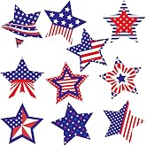 Amazon.com: JarThenaAMCS 36Pcs Star Cutouts 4th of July Patriotic Red ...