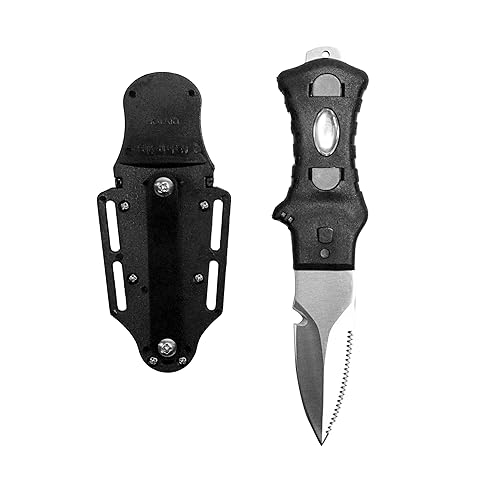Scuba Choice Compact 7" Stainless Steel Point Tip BCD Knife, 420 ...