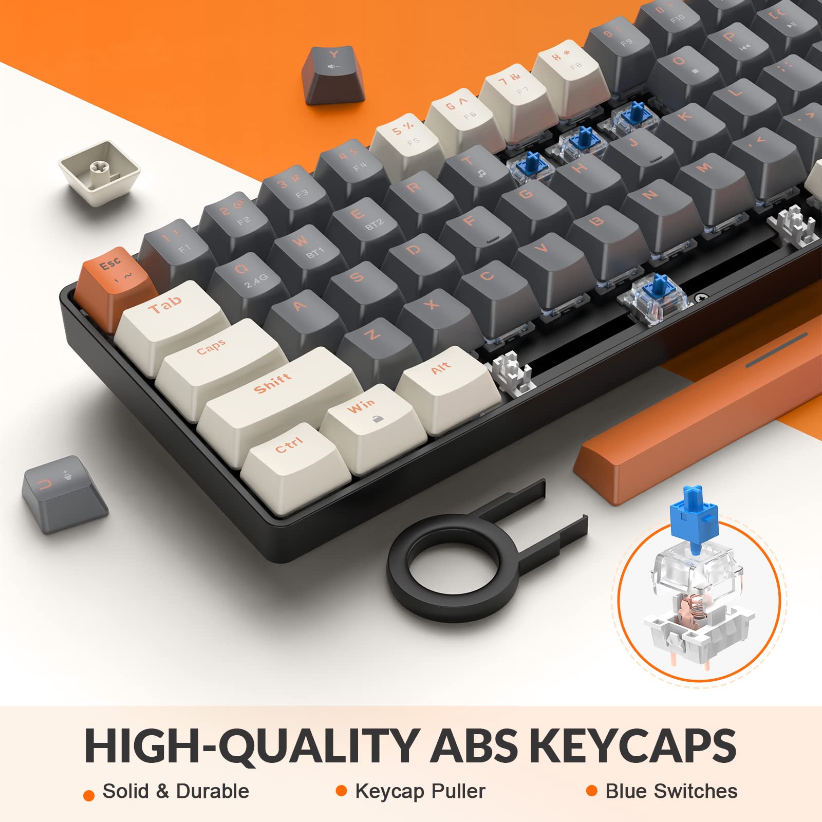 Mua MAGIC-REFINER 60% Wireless Mechanical Keyboard, Bluetooth 5.0/2 ...