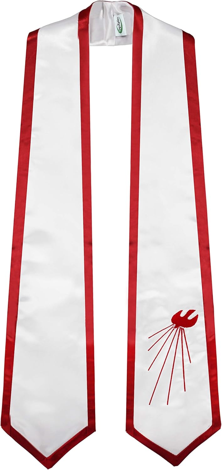 Amazon.com: IvyRobes Descending Dove Confirmation Stoles White End with ...