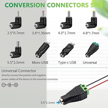 Mua Bouge Universal DC 5V Power Cable, USB Charger Cord with 8 Types ...