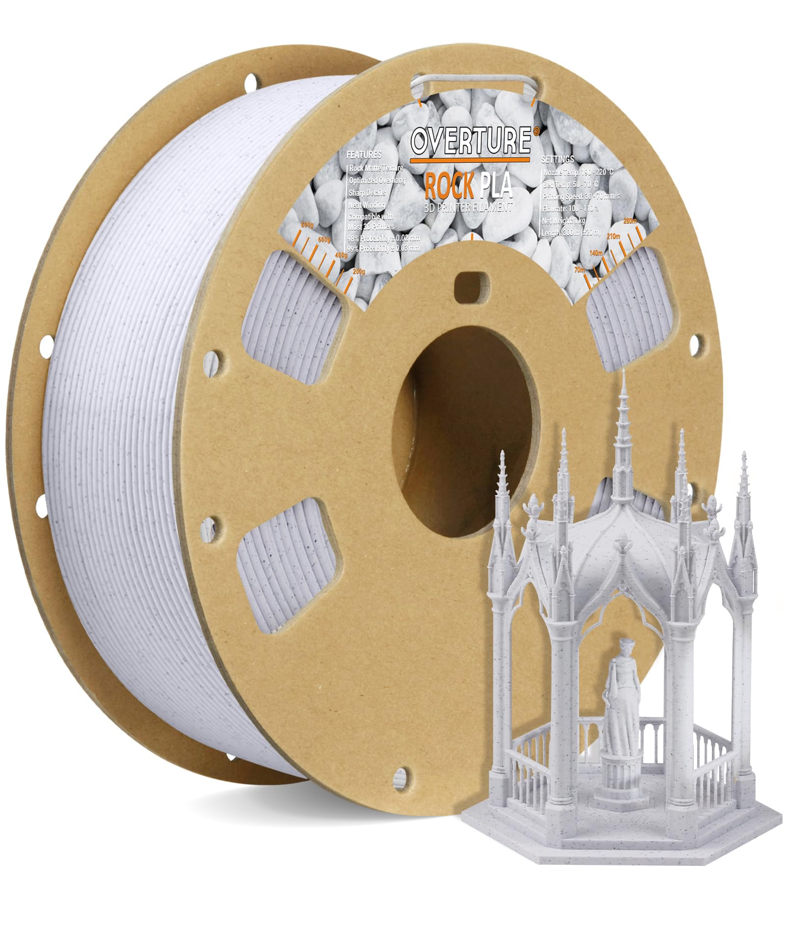 Mua OVERTURE Rock PLA Filament 1.75mm, Marble PLA 3D Printer Filament ...
