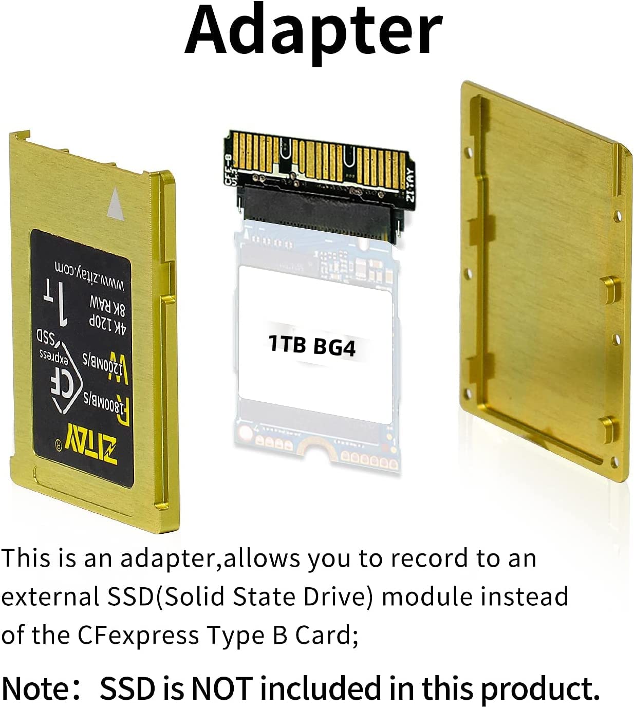 Mua ZITAY CFexpress Type B Card to NVME M.2 2230 SSD Adapter Compatible with Nikon Z6 Z7 Z9 ...