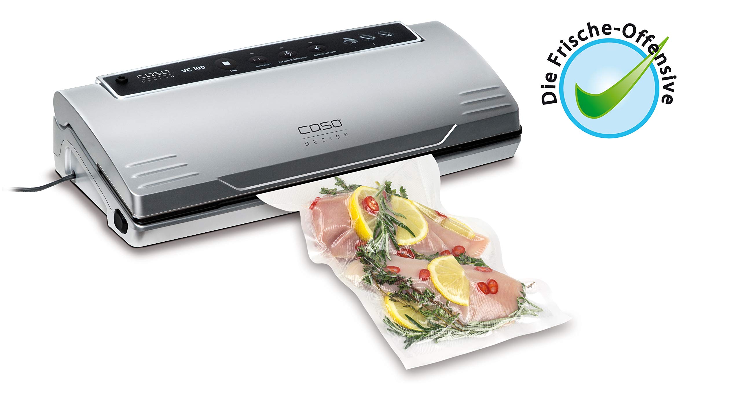 Caso 1380 Vc 100 Sigillatrice per Confezionamento Sottovuoto Alimenti (x4h)