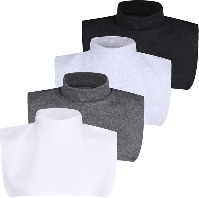 4 Packs Women ’s Fake Collar Detachable Turtleneck Top Fake Turtleneck ...