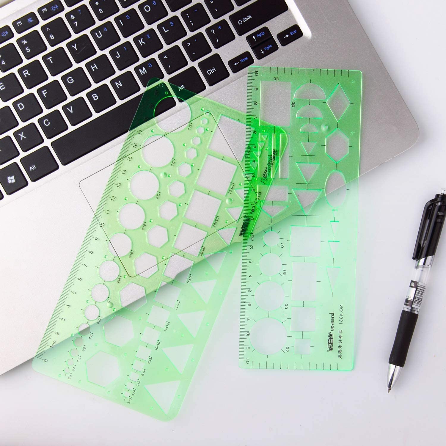 Mua Plastic Green Measuring Templates Geometric Rulers Building ...