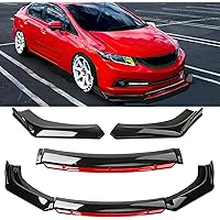 Amazon.com: DREAMOTOR Front Bumper Lip Splitter, Car Universal ...
