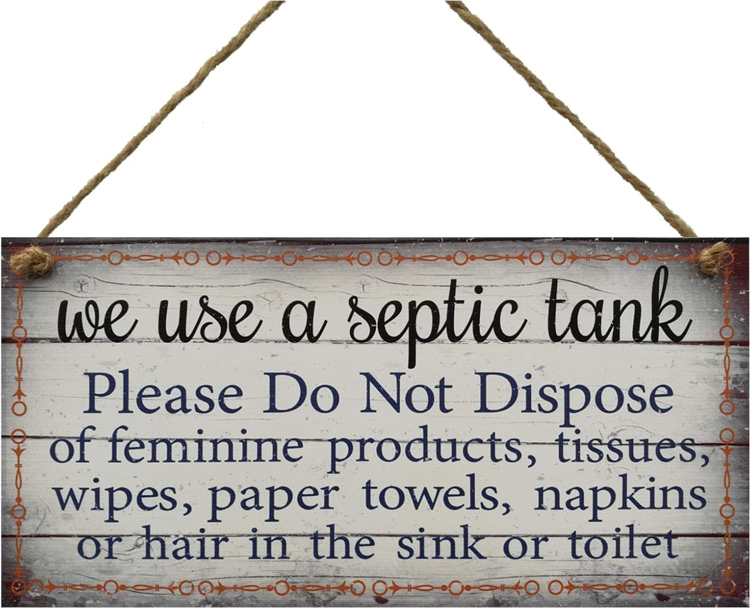 Amazon.com: Meijiafei Septic Tank Sign-we use a Septic Tank Please Do ...