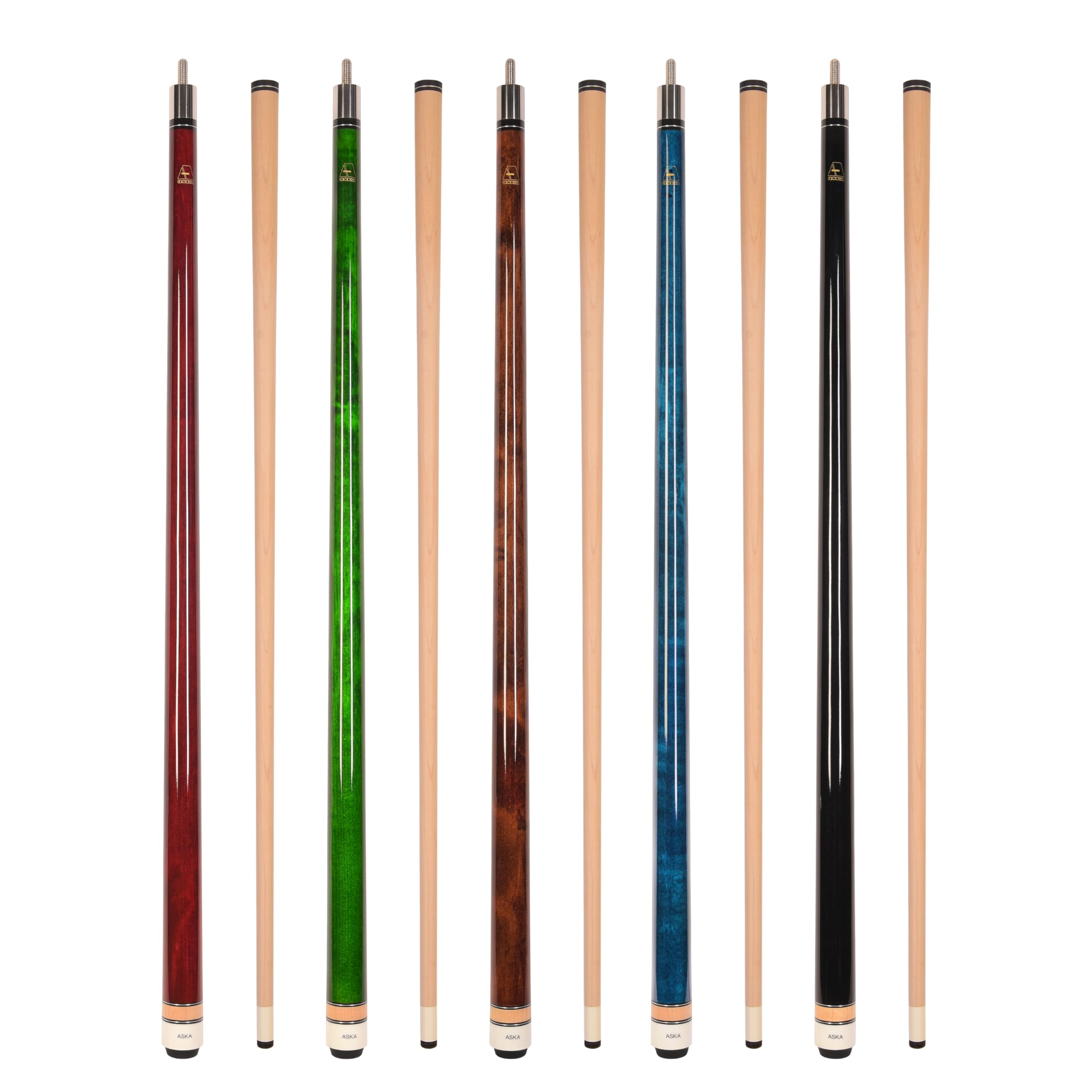 Mua ASKA Set of Wrapless 2-Piece Billiard Pool Cue Sticks L3, 58" Hard ...