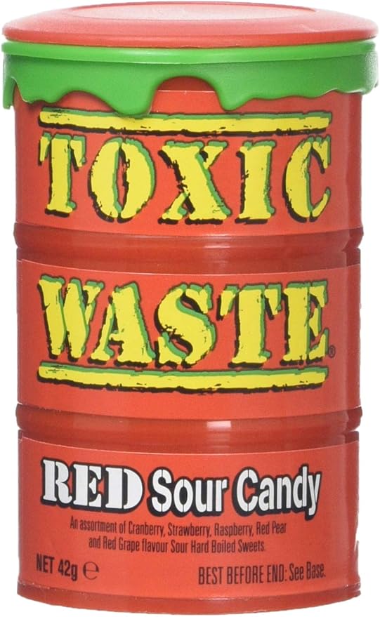 Toxic Waste Sour Candy Red Drum 42 g (Pack of 12): Amazon.co.uk: Grocery