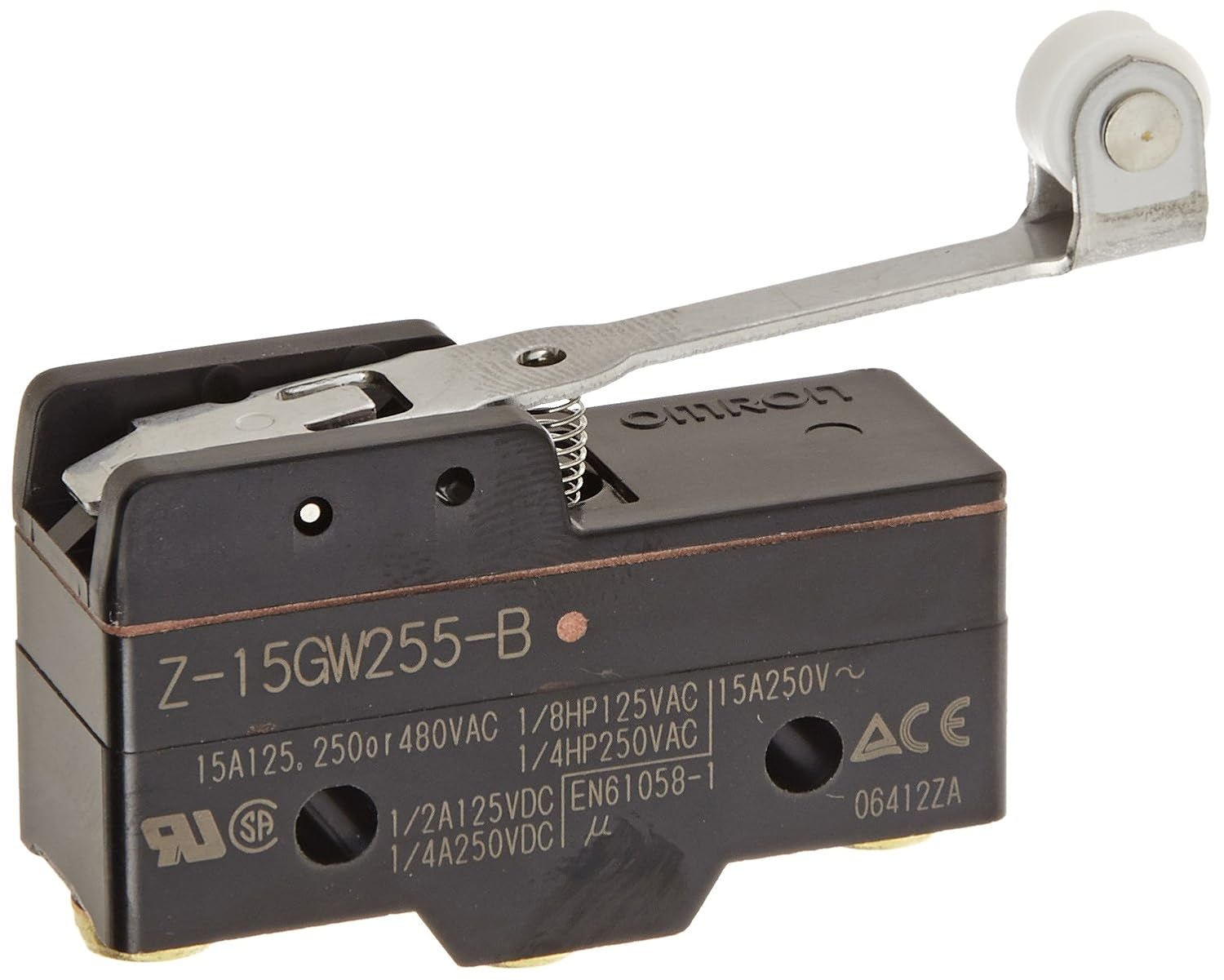 Omron Z-15GW2255-B General Purpose Basic Switch 0.5mm Contact Gap 15A Rated Current Drip Proof ...