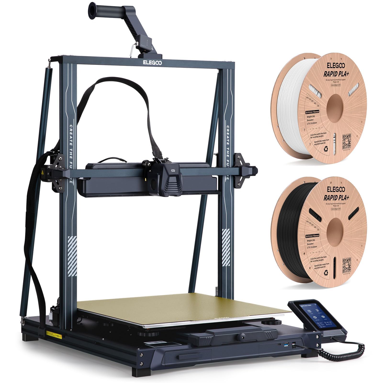 ELEGOO Neptune 4 Max 3D Printer and Rapid PLA+ Filament 1.75mm 2KG ...