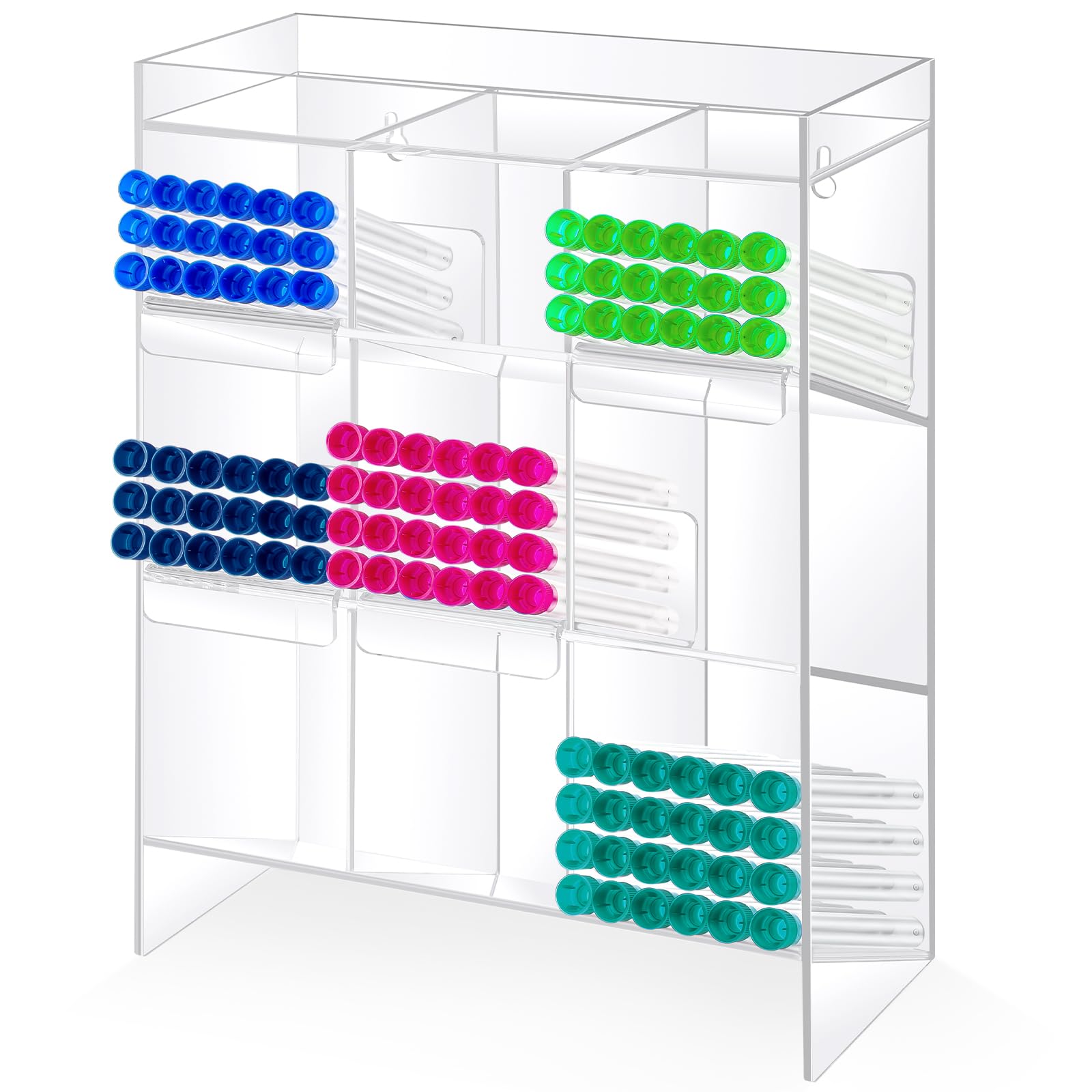 Colingmill Clear Acrylic Test Tube Rack with 9 Compartment and 4 Pull ...