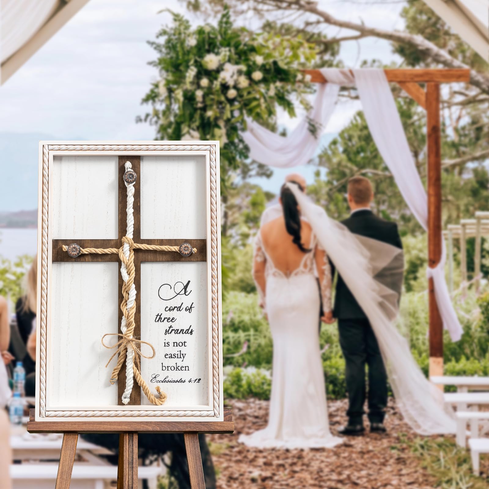 Mua Three Strands Cord Wedding Unity Sign 10" × 15", Unity Cross Braid ...