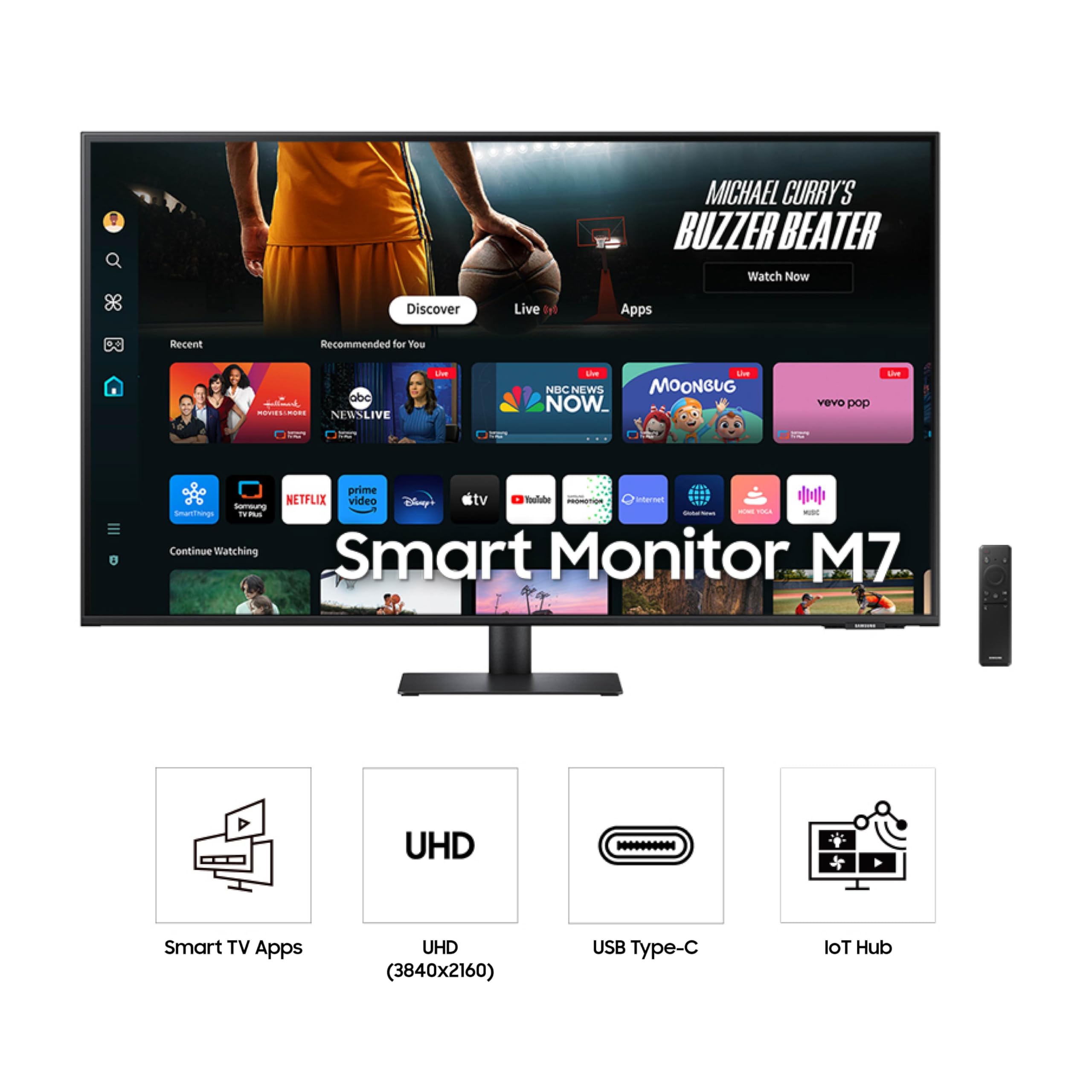 Mua SAMSUNG 43-Inch M7 (M70D) Series 4K UHD Smart Monitor, Speakers ...