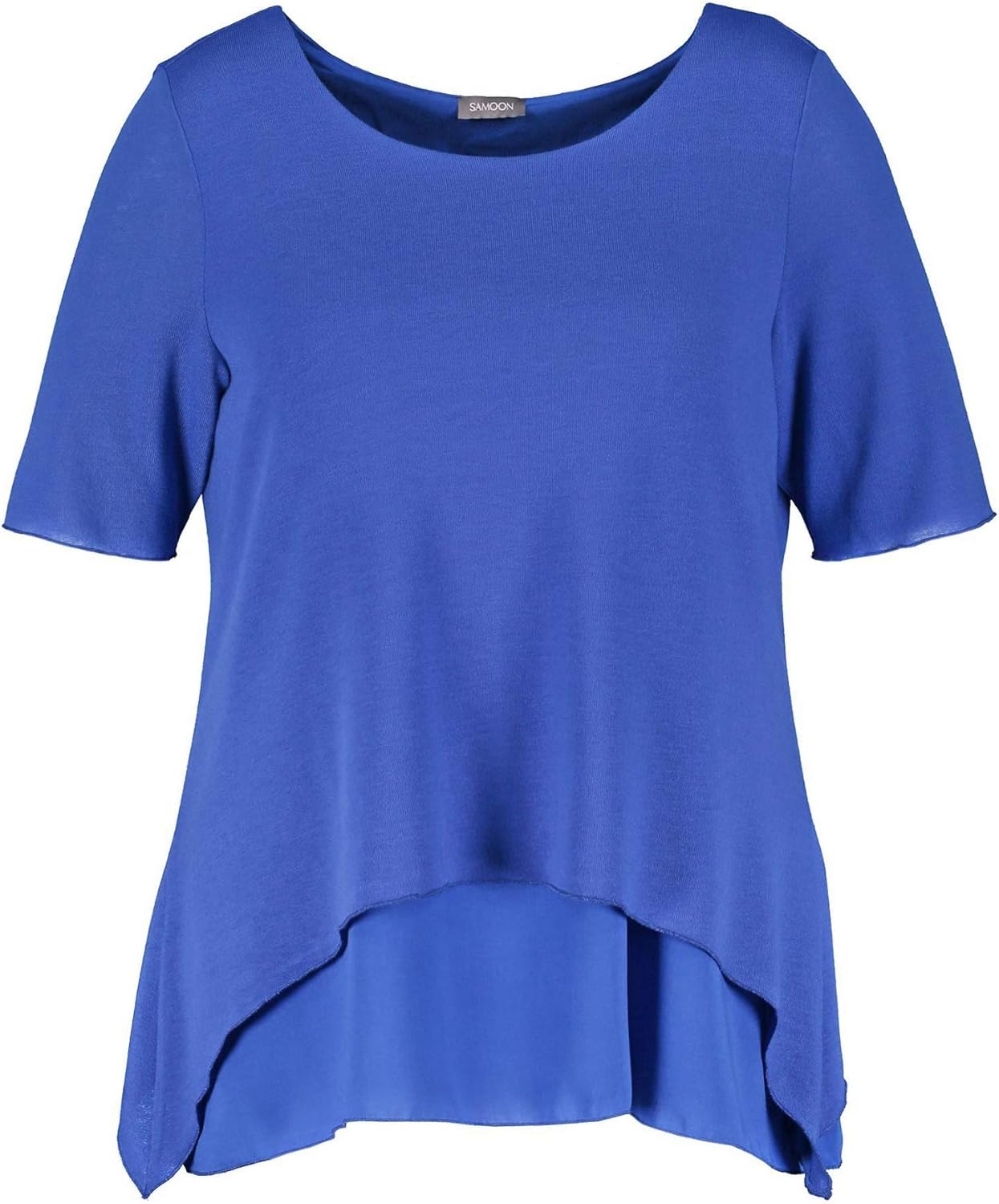 Samoon Women's 172419-29141 T-Shirt, Blue (Sapphire 8070), 28 (Size: 54 ...