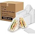 Amazon.com: Karat 17oz Clear PET Hinged Triangle Sandwich Containers ...