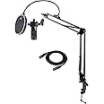 Amazon.com: Audio Technica AT2035 Microphone with Knox Gear Pop Filter ...