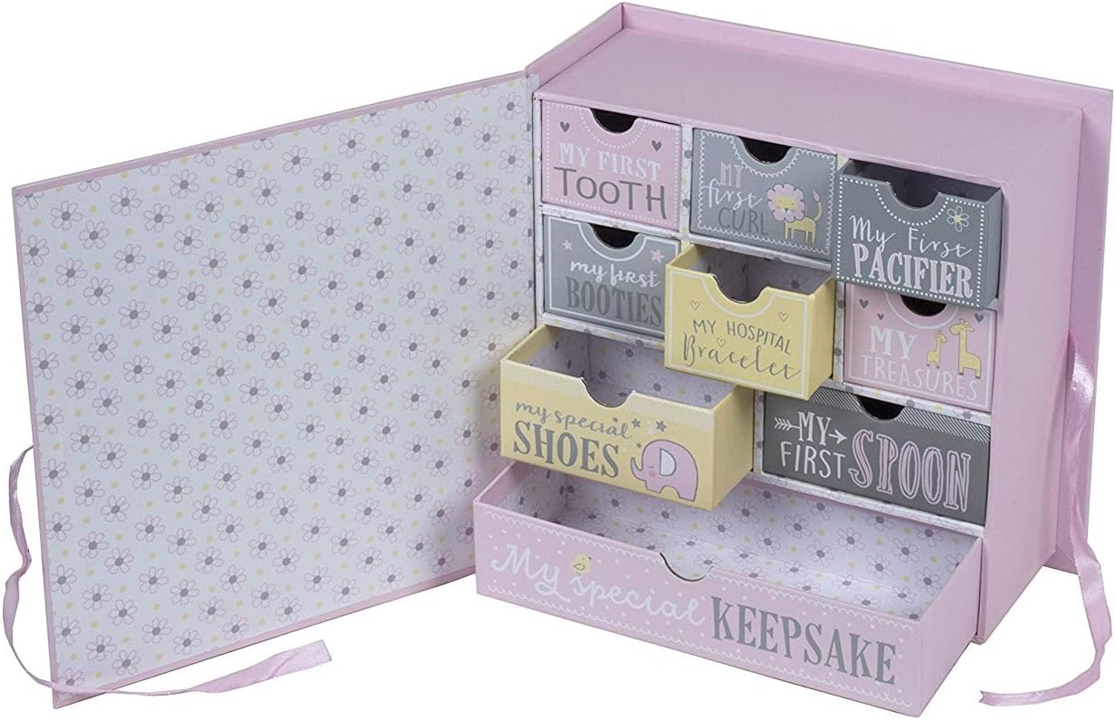 Tri-Coastal Design – Baby’s First Keepsake Memory Box with 9 Drawers to ...
