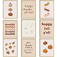 Amazon.com: AnyDesign 9 Pcs Fall Theme Boho Wall Art Prints Happy Fall ...