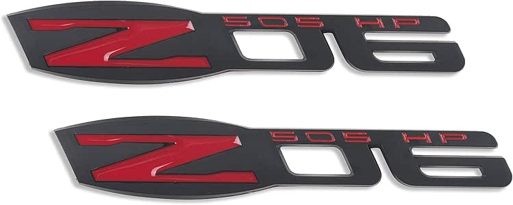 Amazon.com: Z06 Emblems Z06 3D Decal for Chevy Corvette C6 (MATTE BLACK ...