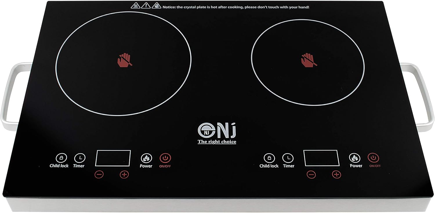 NJ-2B Portable Infrared Cooktop Electric Double Ceramic Digital Hot ...
