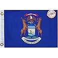 Amazon.com : Homissor Michigan Flag 12x18 Inch Double Side MI State ...