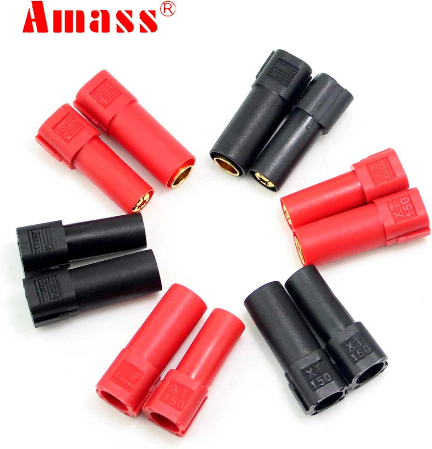 Amazon.com: Amass XT150 6mm Bullet Connector Adapter Plug Set Male ...
