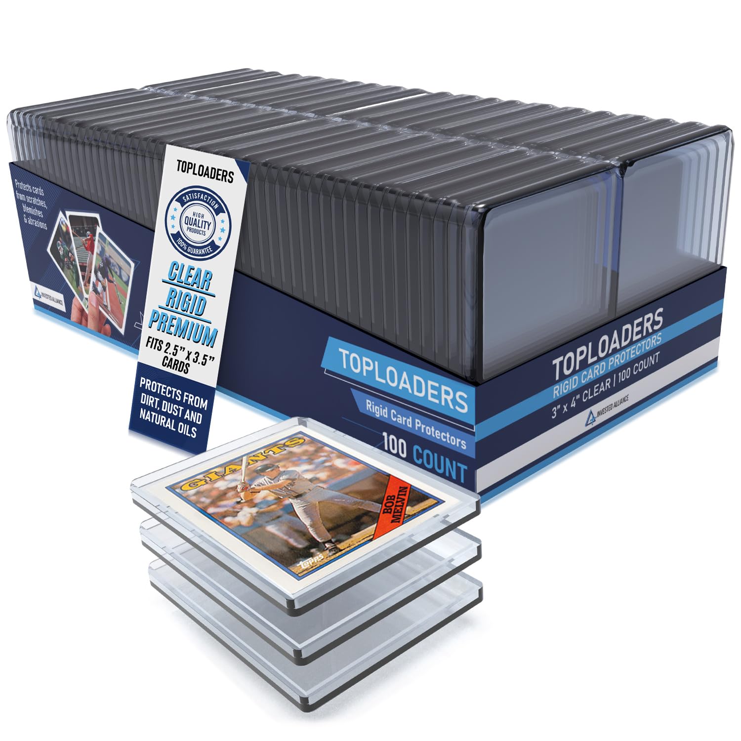 Premium 130PT Top Loaders for Cards | Hard Card Sleeves. Card ...