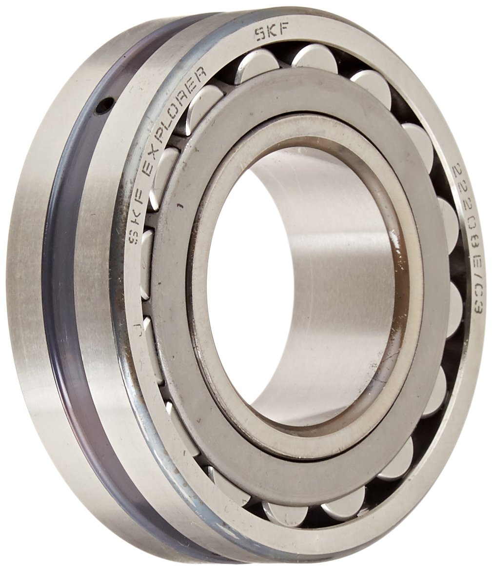 SKF 22208 E/C3 Explorer Spherical Roller Bearing, Straight Bore ...