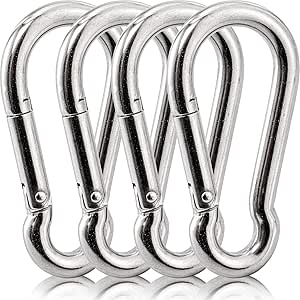 Amazon.com : Faswin 3 Inch Stainless Steel Spring Snap Hook Carabiner ...