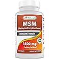 Amazon.com: Best Naturals MSM 1500 mg 180 Tablets : Health & Household