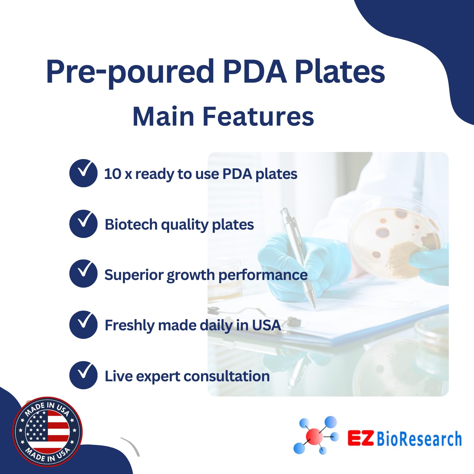 Mua EZ BioResearch Potato Dextrose Agar (PDA) Plates for Mushroom ...