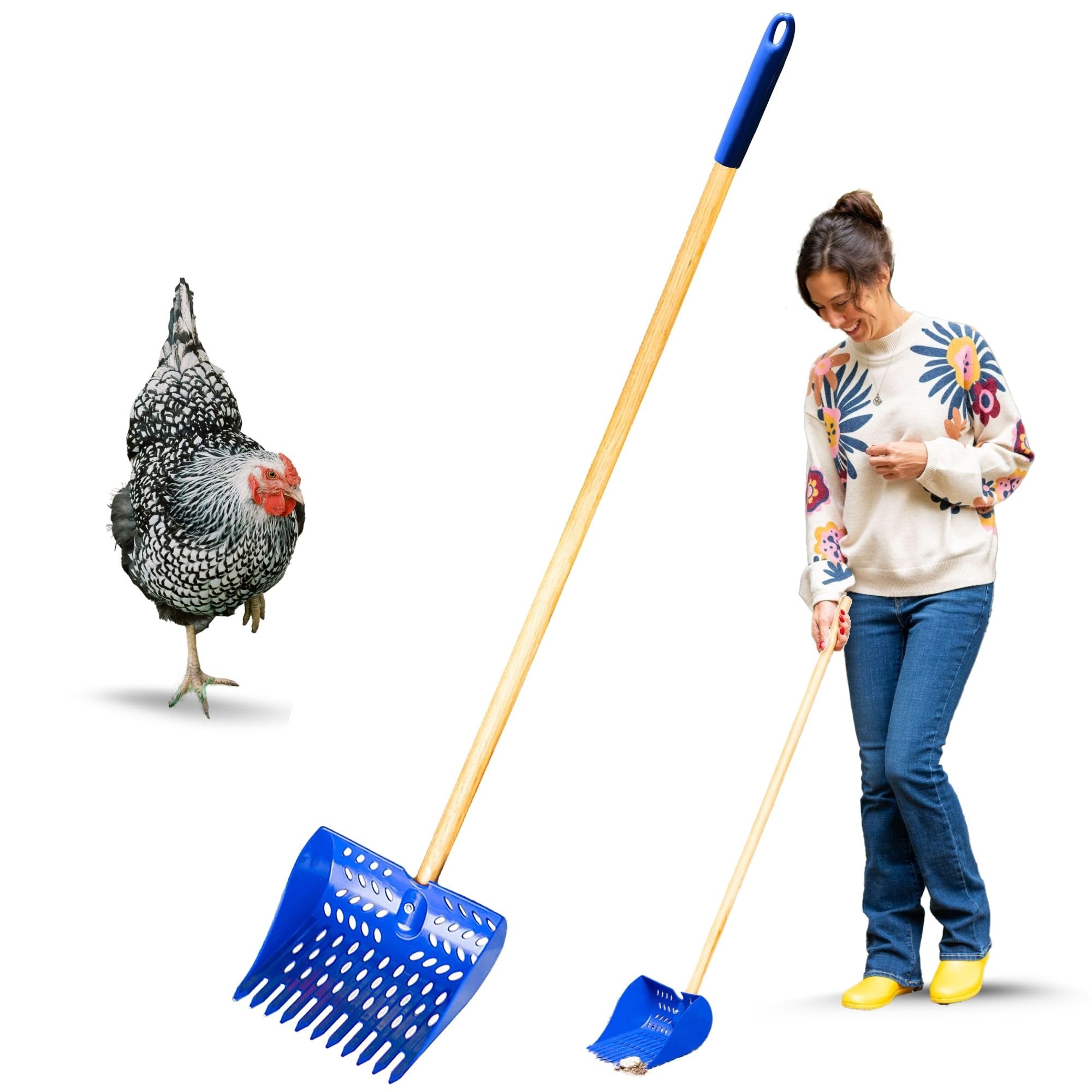 The Coop Scoop® 2-in-1 Chicken Poop Scooper & Rake – Durable Sand ...