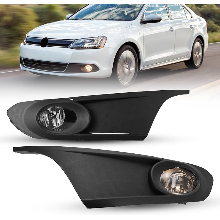 フォルクス UFRAME Fits 2015 2016 Volkswagen Jetta MK6 Halogen Fog light Kit ...