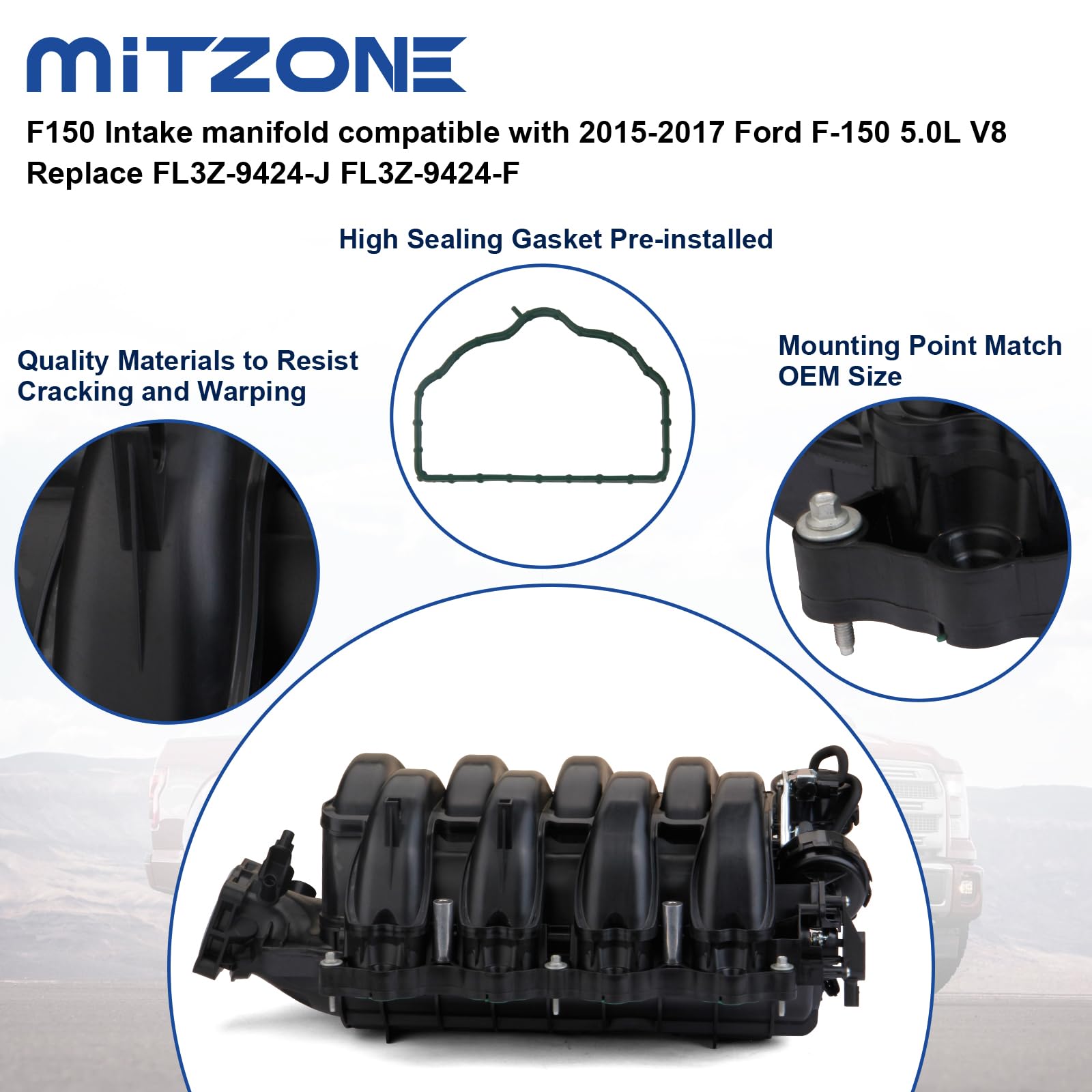 Mua MITZONE F150 Intake manifold compatible with 2015-2017 Ford F-150 5 ...